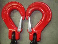 China G80 Clevis Sling Hook Red Lifting Clevis Hook With Safety Catch for sale