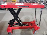 China 0.9m - 2m Manual Scissor Lift Table 800kg, 500kg, 1000kg Hydraulic Lift Table for sale