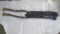 China 10mm 3m Lashing Chains Heat Treated Chain Sling With Hooks for sale