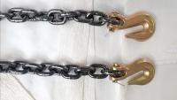 China High Strength G80 Steel Chain CE Certified Lashing Chain 13mm With Grab Hooks for sale