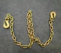 China High Strength G80 Steel Chain CE Certified Lashing Chain 13mm With Grab Hooks for sale