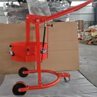 China 300KG Manual Drum Tilter | 55 Gallon Steel Drum Pouring Trolley with Gas Spring Assist for sale