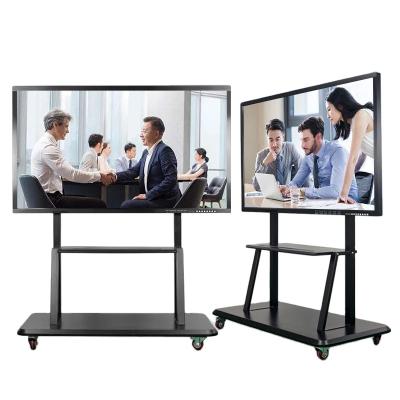 China 20 Point Touch Interactive Flat Panel 4K 350cd/m2 Android Windows OS 43 to 110 Inch for sale