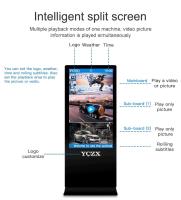 China 1080P HD Floor Standing Digital Signage With Intelligent Broadcast Function for sale