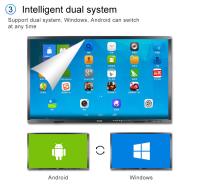 China 65 Inch 4K Interactive Flat Panel LED Smart Board Touch Screen Display 20 Points for sale