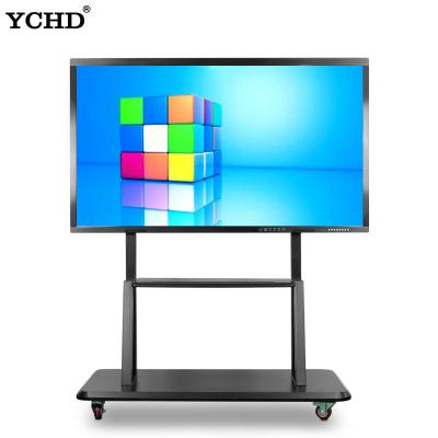 China 65 Inch Android Interactive Touch Screen Board Dual OS Smart Panel 4K for sale