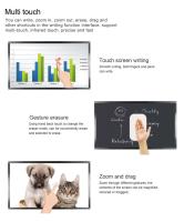 China 75 Inch 4K UHD Interactive Touch Screen Panel LCD Whiteboard for School Teaching 20 Points Touch for sale