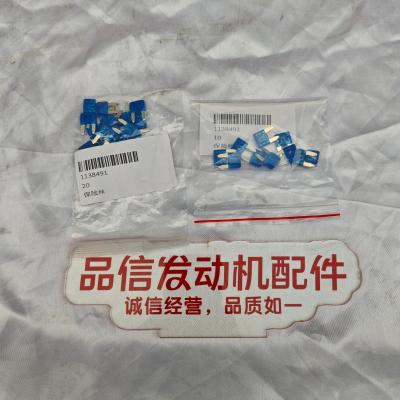 China 15A Mini Fuse Blade Fuse with 15A Rated Current 32V DC Rated Voltage and Quick Identification Blue Housing for CAT C4.4 Excavator for sale