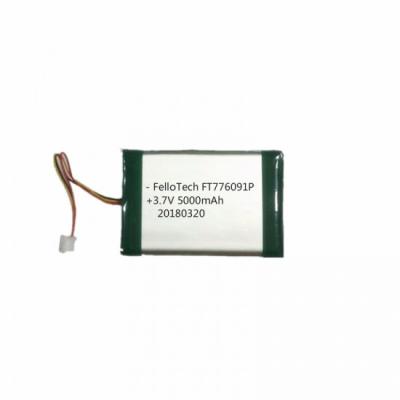 China CE Certified Light Weight Lithium Polymer Battery 3.7 V 5000mah for sale