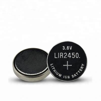 China LIR2450 Rechargeable Button Cell Battery 3.6V 120mAh for Toys Flashlights for sale