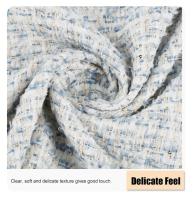 China Cotton Wool Polyester Upholstery Shiny Plaid Fancy Tweed Fabric For Clothes Sofa for sale