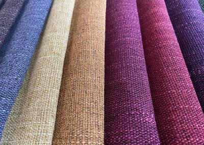 China Tear Resistant Linen Sofa Fabric Modern 100 Polyester Upholstery Fabric for sale