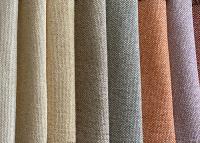 China 290gsm Upholstery Sofa Fabric , Plain Cotton Linen Fabric Furnishing Curtain Carpet for sale