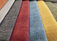 China Dyed Polyester Woven Fabric 260gsm Plain Grey Upholstery Textile for sale