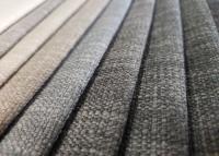 China Waterproof Gray Linen Upholstery Fabric Polyester Blend for sale