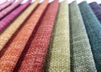 China Waterproof Gray Linen Upholstery Fabric Polyester Blend for sale