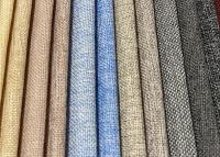 China Plain Linen Sofa Fabric 230gsm Polyester Blend Upholstery Cloth for sale