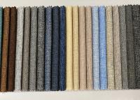 China Plain Linen Sofa Fabric 230gsm Polyester Blend Upholstery Cloth for sale