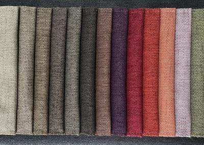 China Plain Linen Upholstery Fabric , Colorful Polyester Sofa Fabric for sale