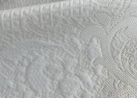 China 300gsm Off White Jacquard Fabric Polyester White Cotton Jacquard Fabric for sale