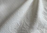 China 300gsm Off White Jacquard Fabric Polyester White Cotton Jacquard Fabric for sale