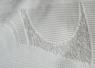 China 250cm Polyester Mattress Fabric White Knitted Jacquard Fabric for sale