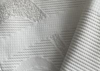 China 250cm Polyester Mattress Fabric White Knitted Jacquard Fabric for sale
