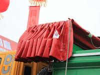 China Sunproof PVC Coated Tarpaulin Fabric Truck Tent Automatic Door Sheet for sale