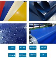 China 100% Polyester PVC Coated Tarpaulin 650gsm Anti Mildew for sale