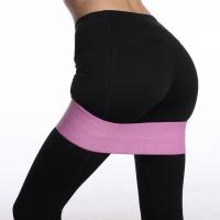 China Pink Yoga Elastic Resistance Bands , 8cm Hip Circle Loop Band for sale