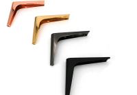 China L Shaped Furniture Parts Powder Spraying 170mm Black Metal Sofa Legs for sale