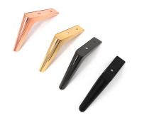 China L Shaped Furniture Parts Powder Spraying 170mm Black Metal Sofa Legs for sale