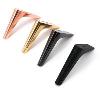 China L Shaped Furniture Parts Powder Spraying 170mm Black Metal Sofa Legs for sale