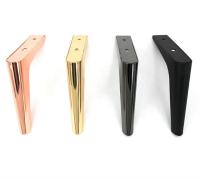 China L Shaped Furniture Parts Powder Spraying 170mm Black Metal Sofa Legs for sale