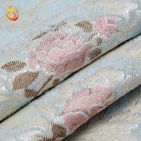 China Eco Friendly Jacquard Sofa Fabric Brocade White Cotton Jacquard Fabric for sale