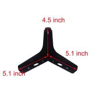 China Black Replacement Furniture Parts 4.5 Inch Adjustable Metal Table Legs for sale