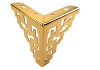 China Office Building Furniture Parts 15cm Gold Chrome Couch Legs for sale