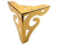 China Office Building Furniture Parts 15cm Gold Chrome Couch Legs for sale