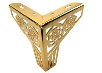 China Office Building Furniture Parts 15cm Gold Chrome Couch Legs for sale
