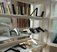 China Silver Furniture Hardware Replacement Parts 15cm Decorative Metal Cabinet Feet for sale