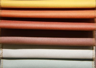 China Velvet Suede Sofa Fabric , Blackout Brown Suede Upholstery Fabric for sale
