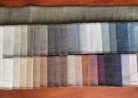 China Sofa 100% Polyester Linen Sofa Fabric 347gsm Plain Style for sale