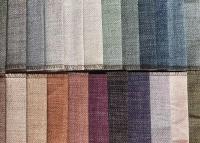 China Sofa 100% Polyester Linen Sofa Fabric 347gsm Plain Style for sale