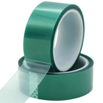 China Green PET Film Spray Shielding Protective High Temperature Tape for sale