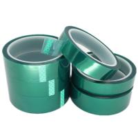 China PET Green High Temperature Adhesive Tape Polyester Film Silicone Tape for sale
