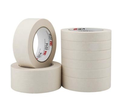 China 3M™2214 White Masking Tape Car Paint Masking Adhesive High Viscosity Hand Tear Without Residue for sale