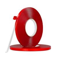 China Nano Red Double-sided Adhesive Acrylic High Viscosity Non-marking Transparent Dispensing for sale