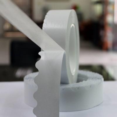 China Serrated Wavy Edge Zipper Double-sided Cotton paper Tape For Carton Envelope for sale