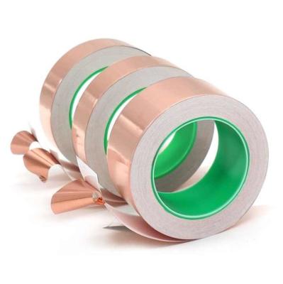 China Single Sided Conductive 0.08mm*30mm*30m Copper Foil Shielding Tape for sale