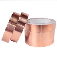 China Double Sided Conductive copper foil 0.05mm thick anti-corrosion Copper Tape for sale